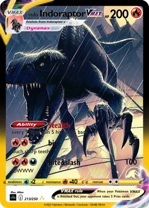 Indoraptor - Afton | PokeCardMaker.net