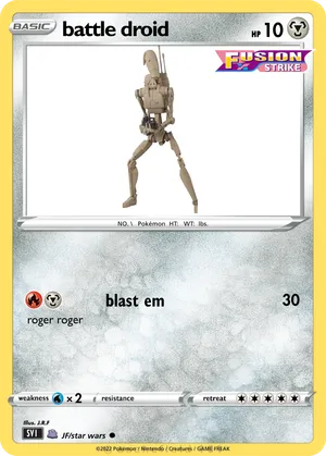 battle droid - Commander_Fox | PokeCardMaker.net