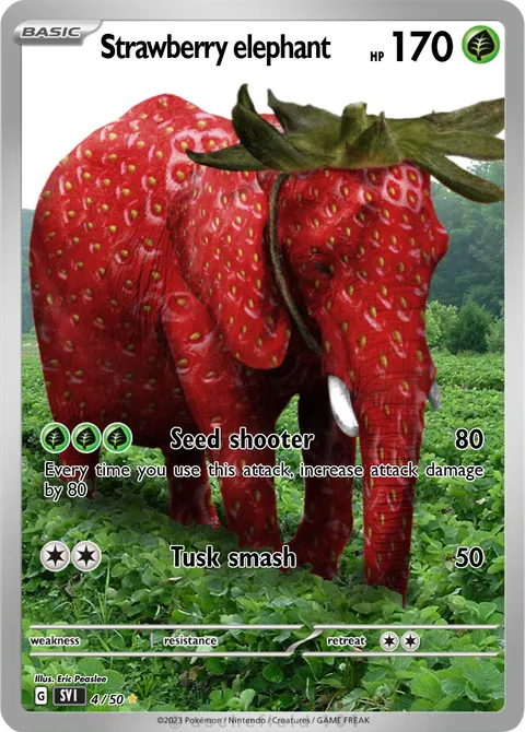 Strawberry elephant - CusedMage | Pokécardmaker.net