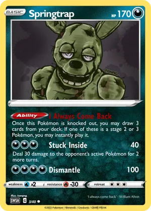 Springtrap - DINOSAURSNOWMAN | PokeCardMaker.net