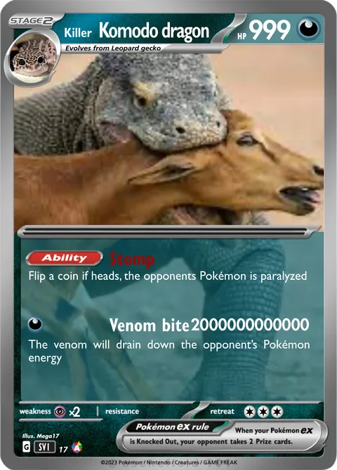 Komodo dragon - Mega17 | Pokécardmaker.net