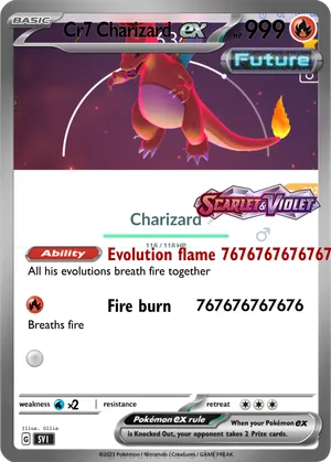 Cr7 Charizard - Ollie2 | PokeCardMaker.net