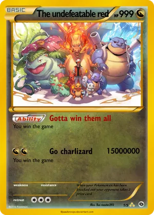 The undefeatable red - Pokeuser | PokeCardMaker.net