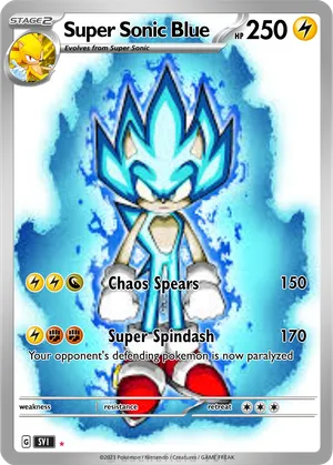 Super Sonic Blue - Super_PokeMaker | Pokécardmaker.net