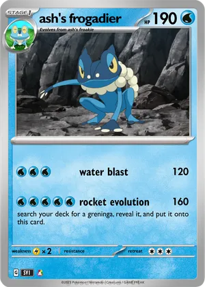 ash's frogadier - doubleBninja | Pokécardmaker.net