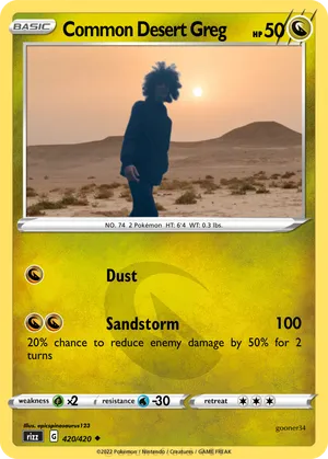 Common Desert Greg - epicspinosaurus1234 | Pokécardmaker.net