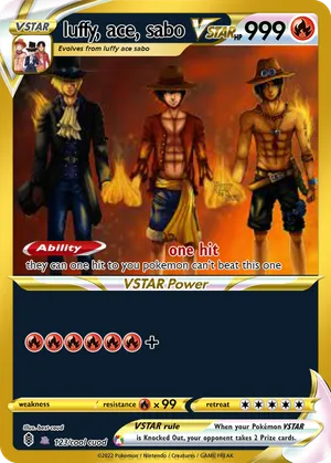 luffy, ace, sabo - goku | PokeCardMaker.net