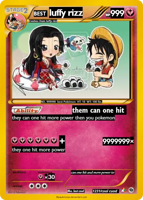 luffy rizz - goku | PokeCardMaker.net