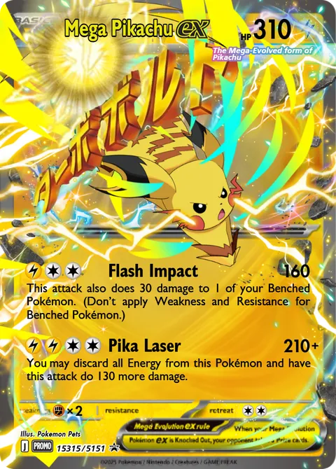 Mega Pikachu - justlook | PokeCardMaker.net