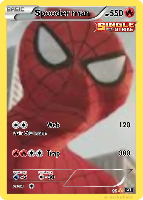 Spooder man - normalhuman | PokeCardMaker.net